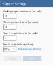 LEAPWORK Documentation: Capture Settings